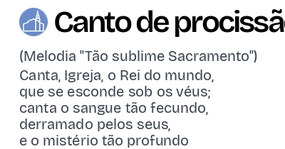 Canto de procissão - Canta Igreja