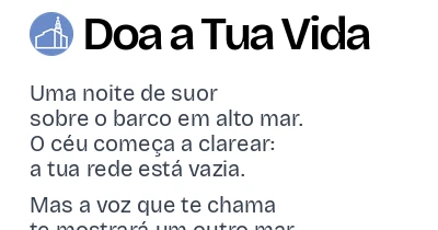 Doa a Tua Vida - Canta Igreja