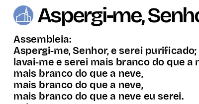 Aspergi-me, Senhor - Canta Igreja