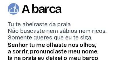 A barca - Canta Igreja