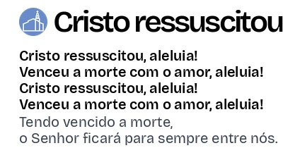 Cristo ressuscitou - Canta Igreja